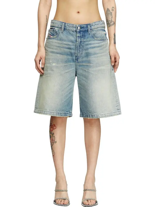 DIESEL® Relaxed Fit Denim Shorts - Blue