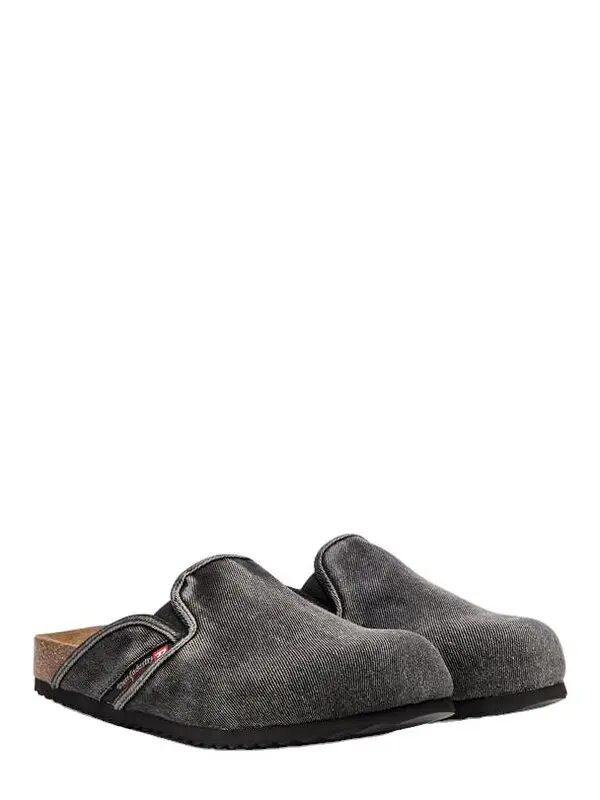 DIESEL® D-woodstock Denim Mules - Black