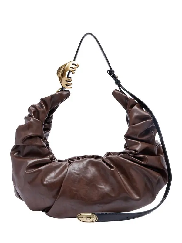 DIESEL® Grab-d Large Scrunched Hobo Bag - Brown