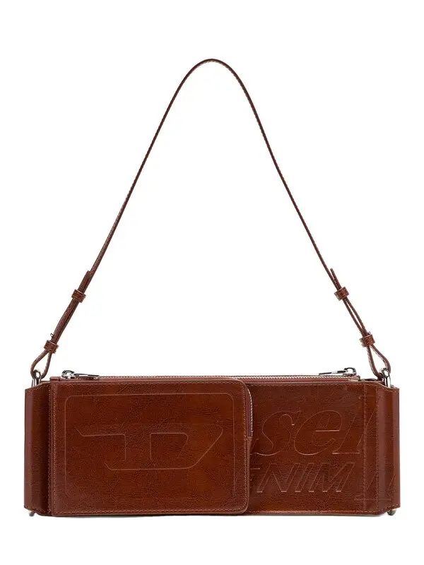 DIESEL® Flag-d Modular Logo-embossed Shoulder Bag - Brown