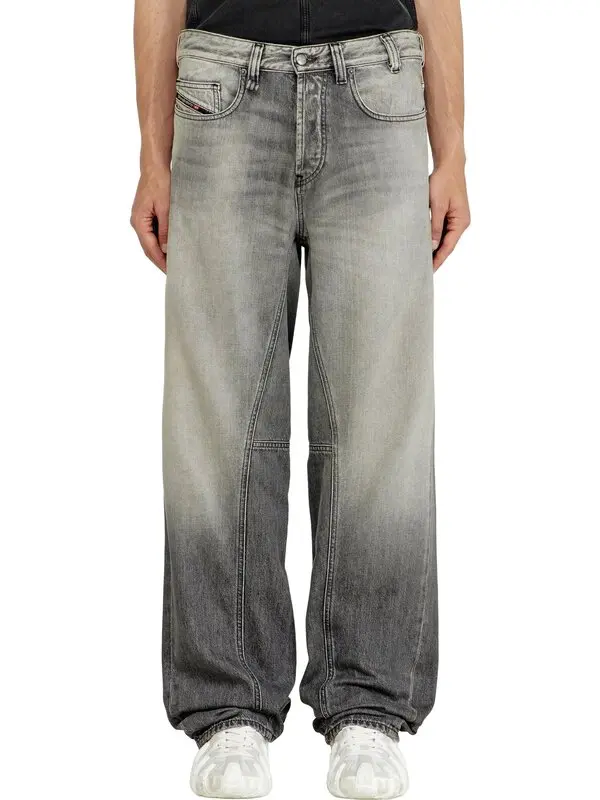 DIESEL® Relaxed Fit Low Waist Wide Leg Jeans - Grey
