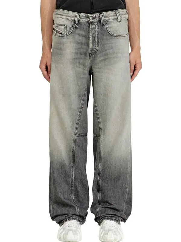DIESEL® Relaxed Fit Low Waist Wide Leg Jeans - Grey