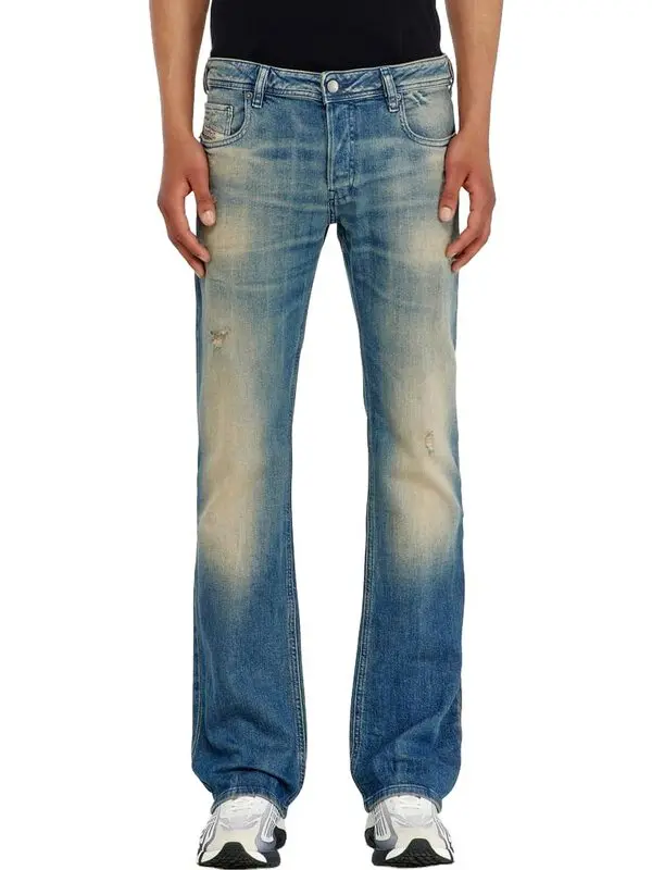 DIESEL® Bootcut Jeans With Low Waist And Button Fly - Blue