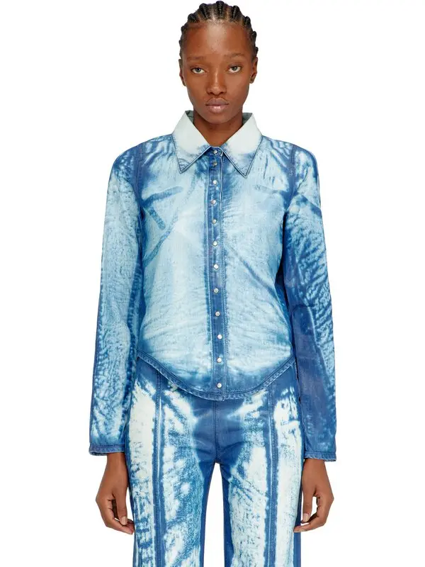 DIESEL® X-ray Lyocell Denim Shirt - Blue