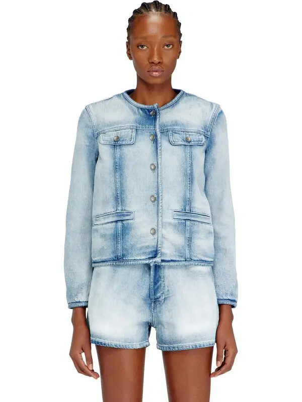 DIESEL® Skeleton Effect Denim Jacket - Blue