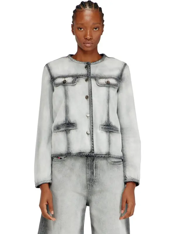 DIESEL® Skeleton Effect Denim Jacket - Grey