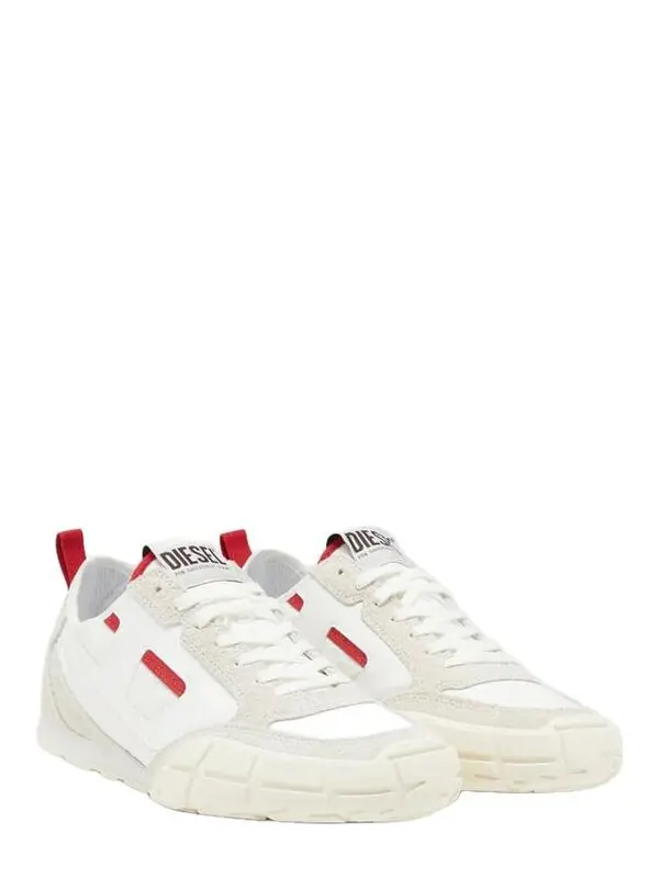 DIESEL® S-pagodha Leather, Suede, And Ripstop Lace-up Sneakers - Multicolor