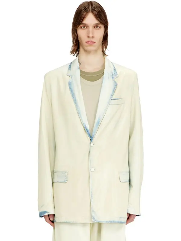 DIESEL® X-ray Bleach Denim Blazer - Blue