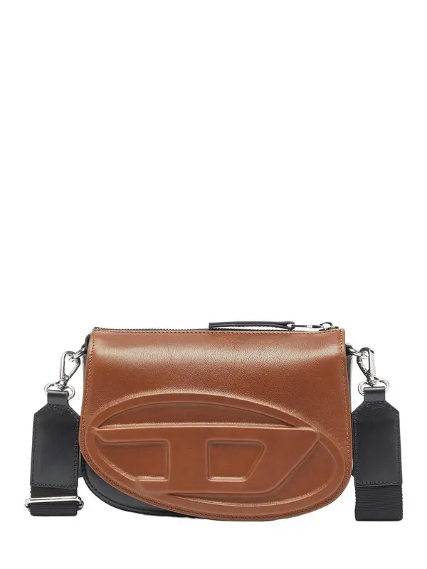 DIESEL® 1dr Bicolour Leather Crossbody Bag - Brown