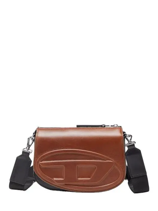 DIESEL® 1dr Bicolour Leather Crossbody Bag - Brown
