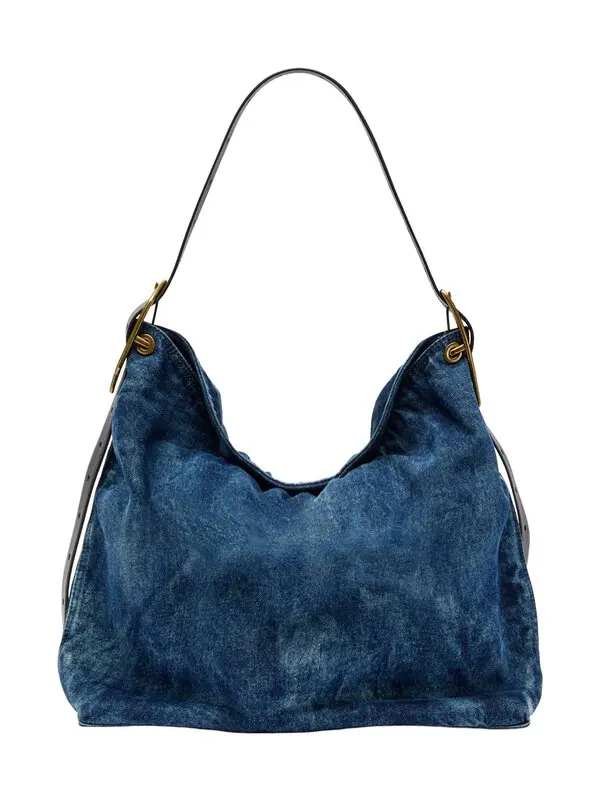 DIESEL® D-line Denim Hobo Bag - Blue