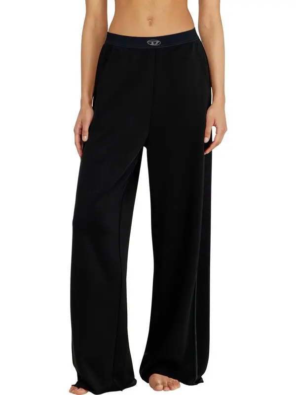 DIESEL® Track Pants In Light Stretch Scuba - Black