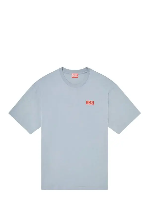 DIESEL® Cotton T-shirt With Biscotto Print - Grey