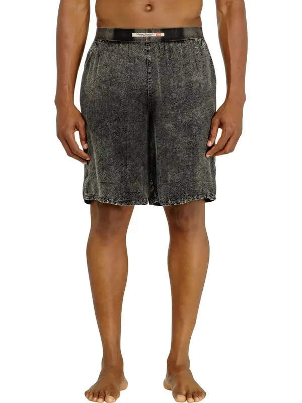 DIESEL® Treated Fluid Viscose Short Pants - Grey