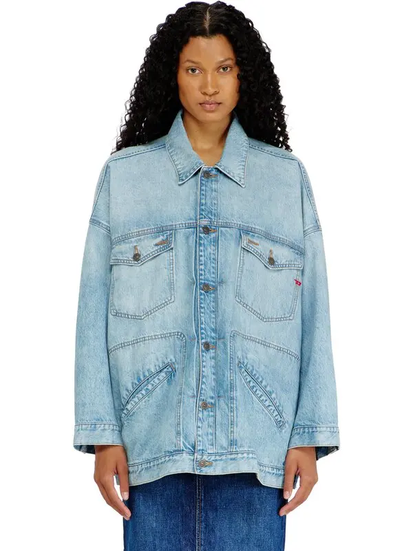 DIESEL® Oversized Denim Workwear Jacket - Blue