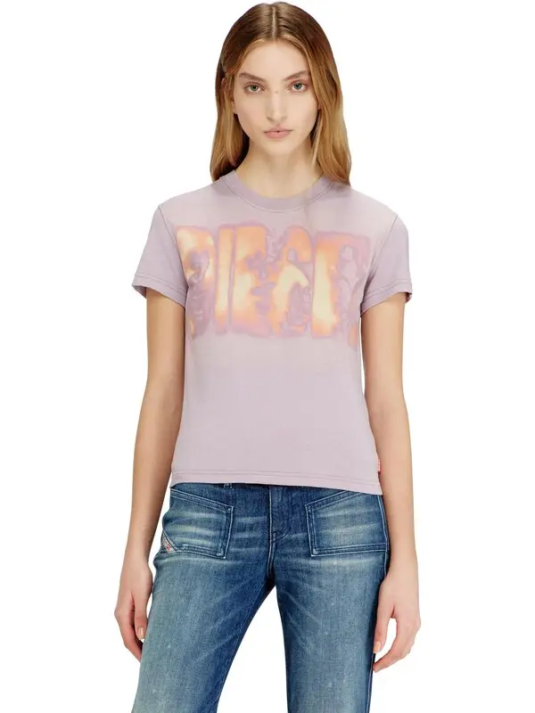 DIESEL® Slim Fit Graphic Print T-shirt - Violet