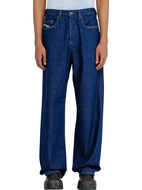 DIESEL® Relaxed Fit Low Waist Wide Leg Jeans - Blue