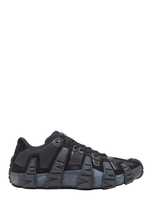 DIESEL® S-d-griffe Technical Nylon And Suede Lace-up Sneakers - Multicolor