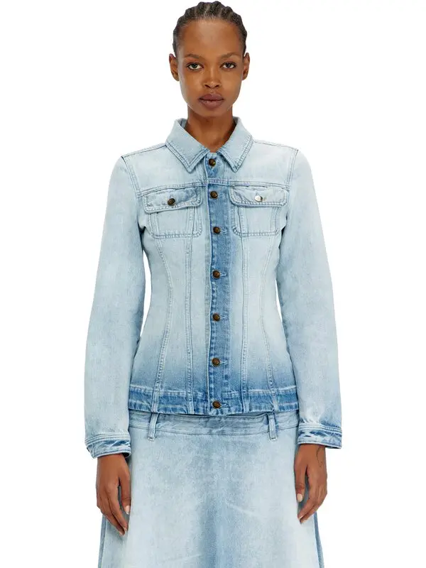 DIESEL® Hourglass Denim Trucker Jacket - Blue