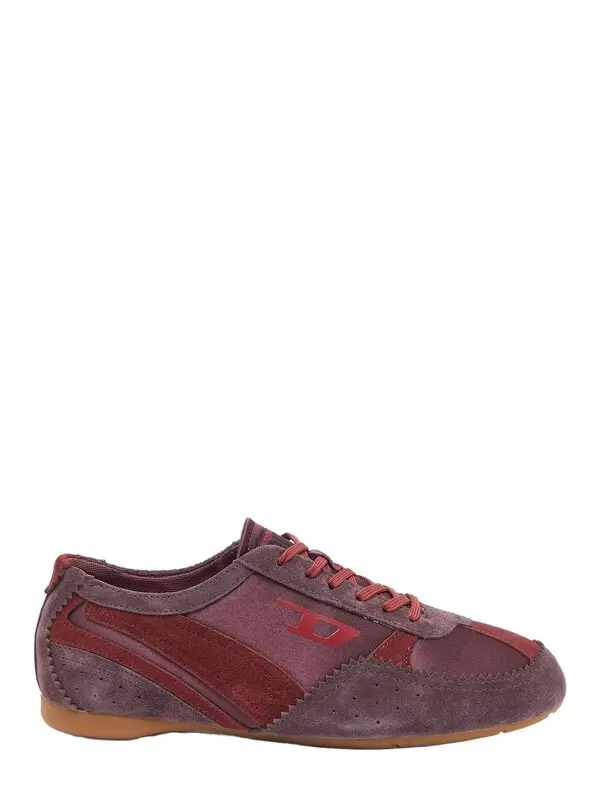 DIESEL® D-mile-flat Sneakers With Suede Overlays - Red