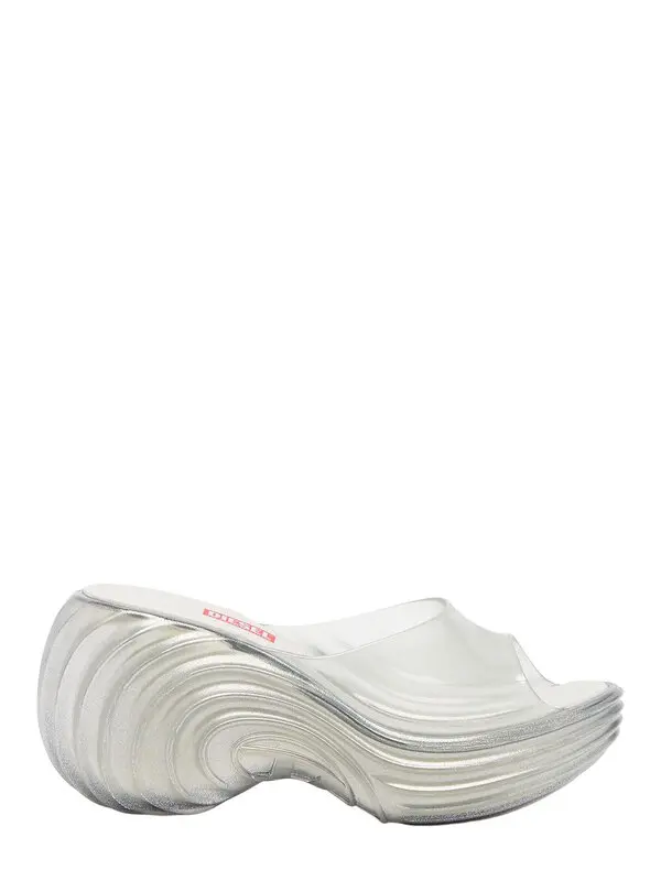 DIESEL® X Melissa Platform Mule In Melflex - Silver