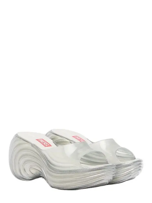DIESEL® X Melissa Platform Mule In Melflex - Silver