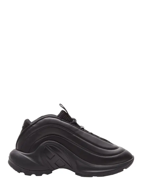 DIESEL® S-d Runner X Slip-on Sneakers With Matte Oval D - Black