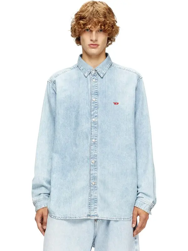DIESEL® Shirt In Denim - Blue