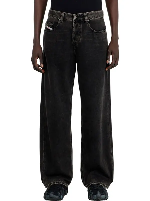 DIESEL® Relaxed Fit Low Waist Jeans - Black