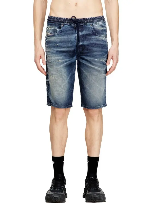 DIESEL® Slim Fit Treated Jogg Jeans Denim Shorts - Blue