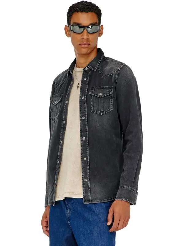 DIESEL® Denim Overshirt - Black