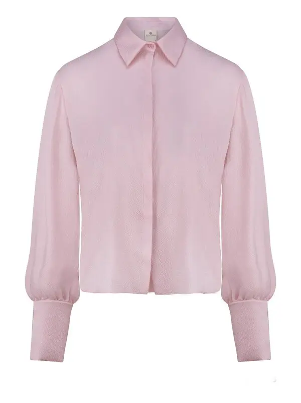GUNDA HAFNER LTD Blush Hammered Silk Shirt - Pink