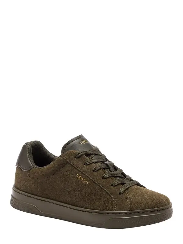 COACH OUTLET Coach High Line Suede And Leather Low Top Sneakers - Olive