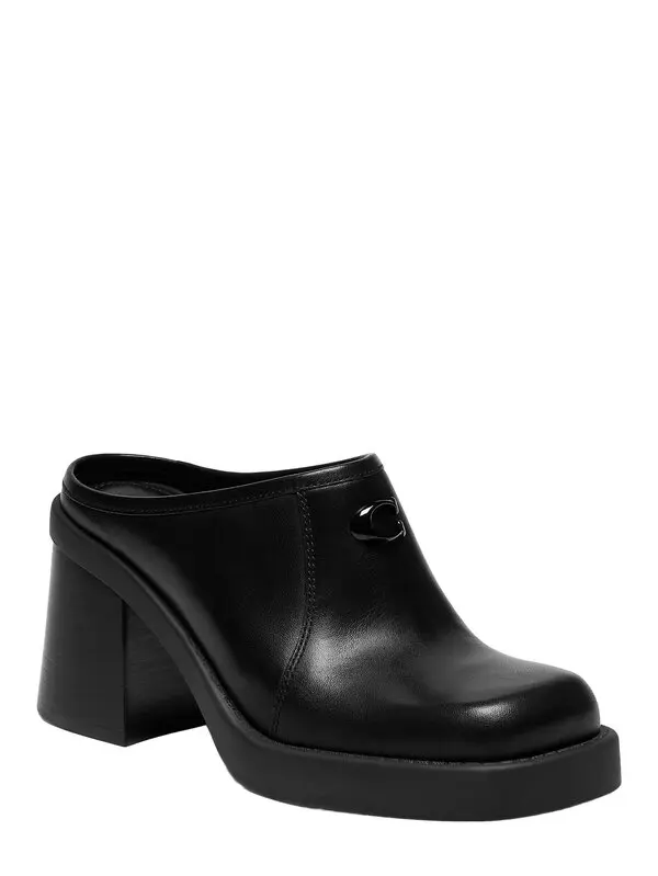 COACH OUTLET Sculpted C Heeled Mule - Black