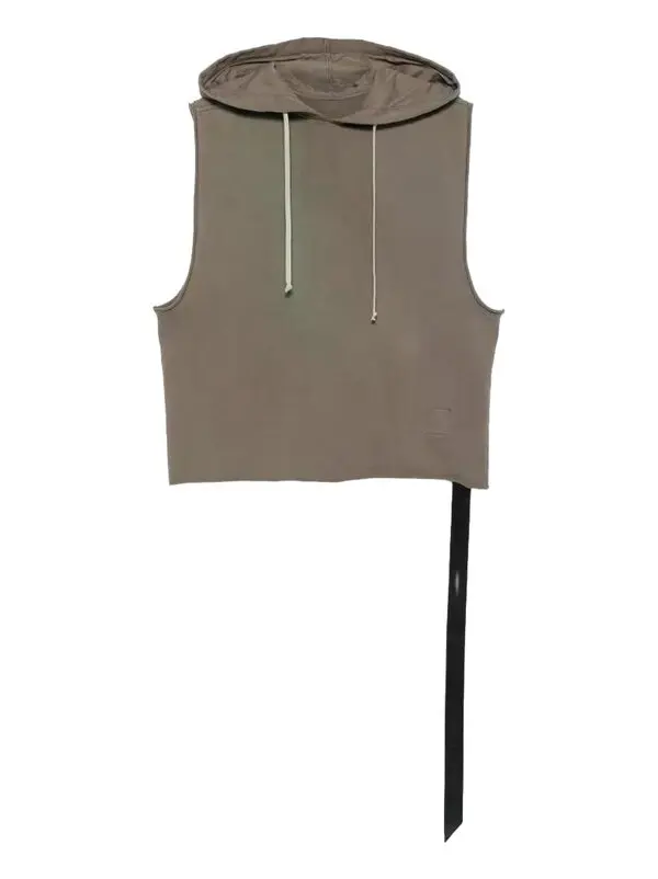 Rick Owens Drawstring Sleeveless Vest - Grey