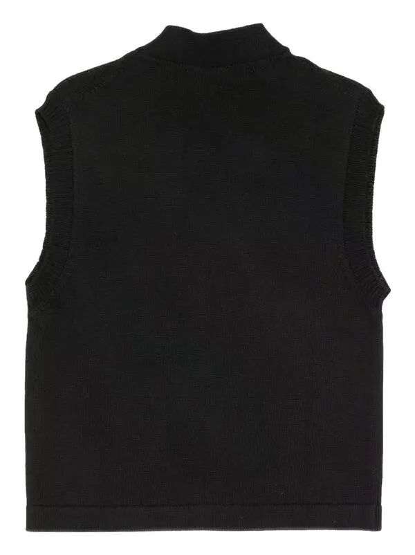 WALTER VAN BEIRENDONCK Starry Eyes Intarsia-knit Vest - Black