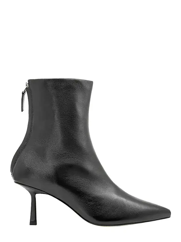 Studio Amelia Petra Leather Ankle Boots - Black