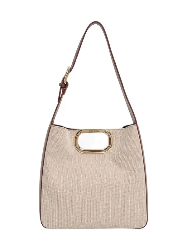 TWINSET Shoulder Bag With Hoop Handle - Natural