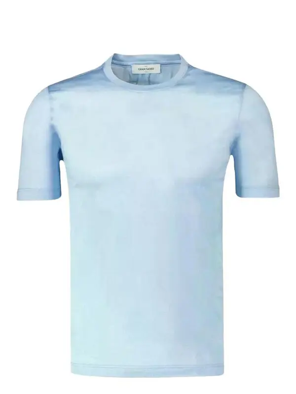 GRAN SASSO Short-sleeve Cotton T-shirt - Blue