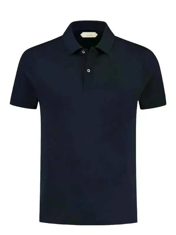 AURELIEN Pique-knit Short-sleeve Polo Shirt - Blue