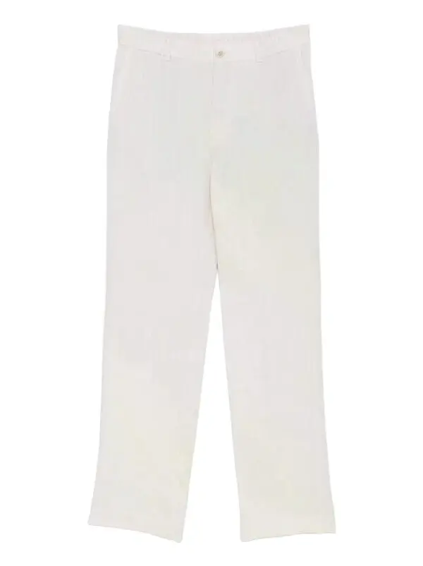 Incotex Elasticated Waist Linen Trousers - Neutrals
