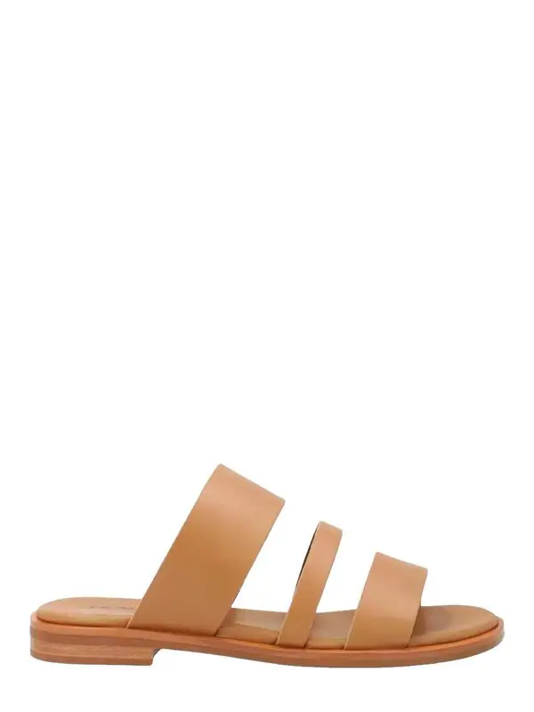 FRAU Triple-strap Leather Sandals - Brown