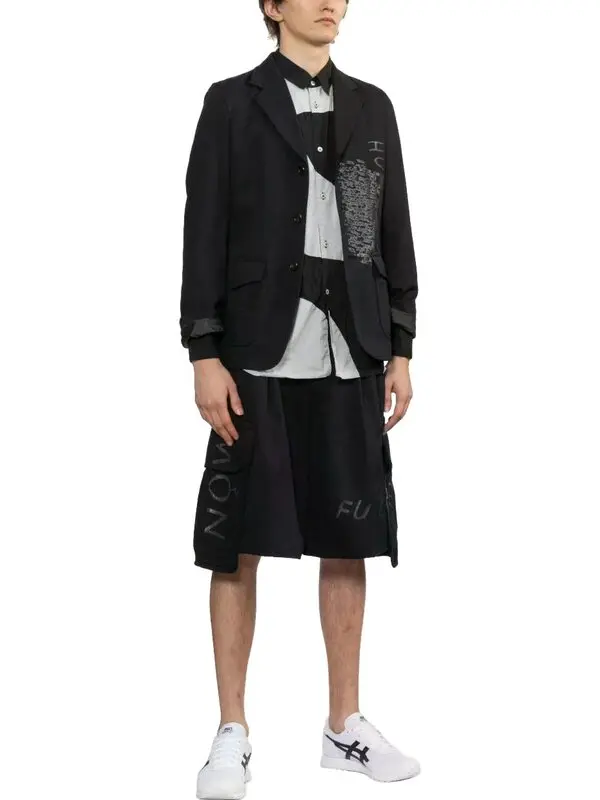 Comme Des Garçons Graphic-print Blazer - Blue