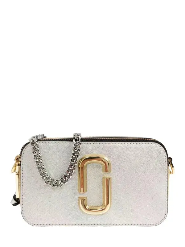 Marc Jacobs The Snapshot Leather Shoulder Bag - Silver
