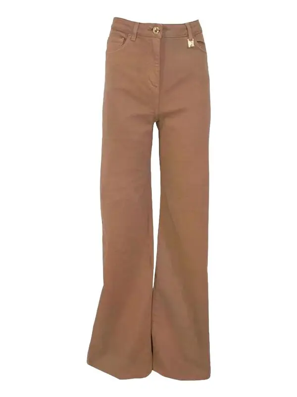 Elisabetta Franchi Wide-leg Palazzo Jeans - Brown