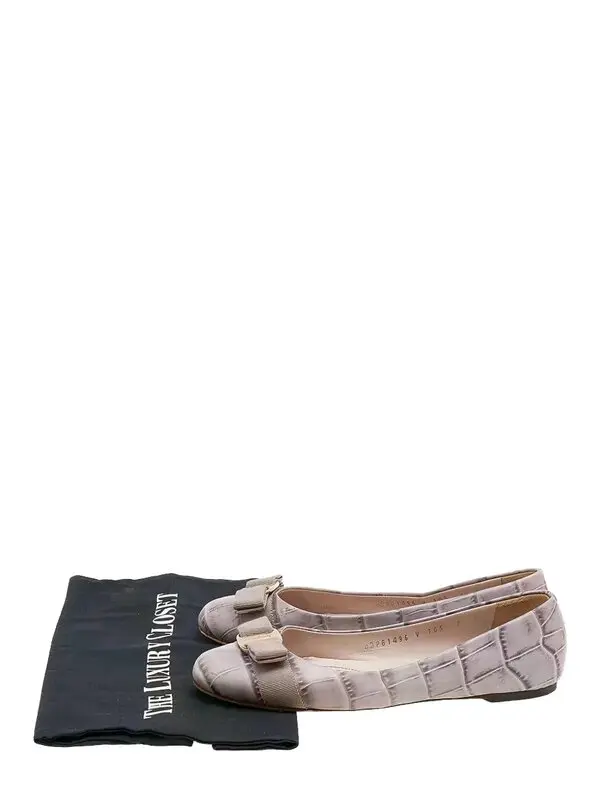 FERRAGAMO Varina Ballet Flats - Grey
