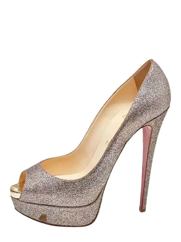 CHRISTIAN LOUBOUTIN Lady Peep Pumps - Silver