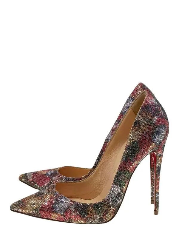 CHRISTIAN LOUBOUTIN So Kate Glitter Pumps - Silver