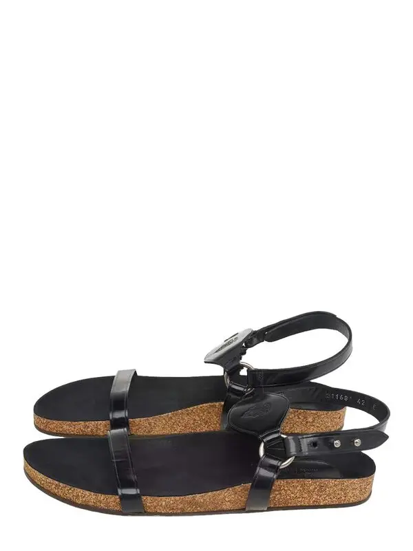 Gucci Hysteria Crest Flat Sandals - Black