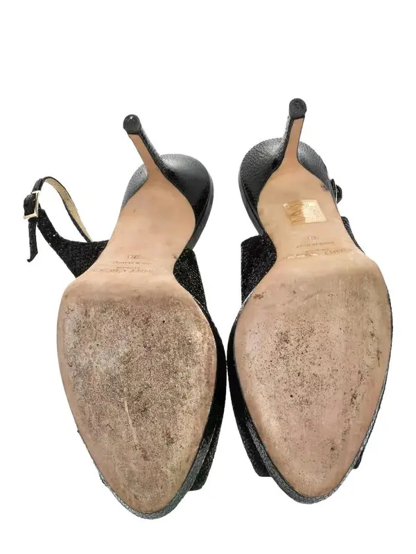 JIMMY CHOO Nova Peep-toe Sandals - Black